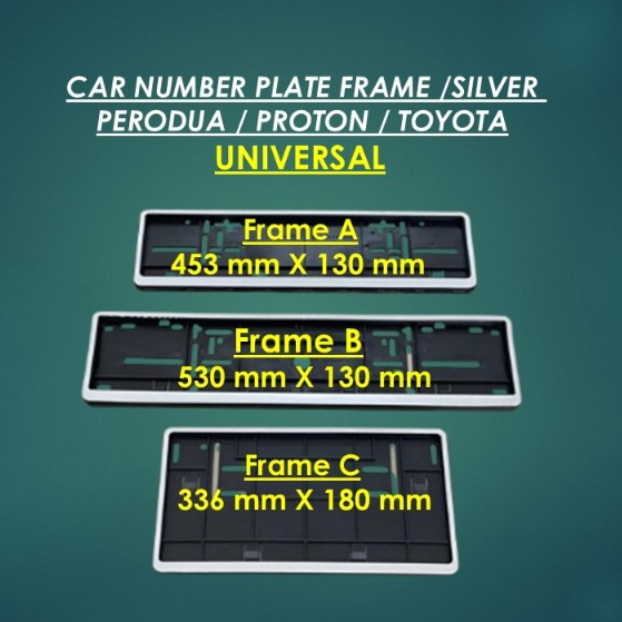 PERODUA/PROTON/TOYOTA UNIVERSAL CAR NUMBER PLATE HOLDER/ CAR NUMBER ...