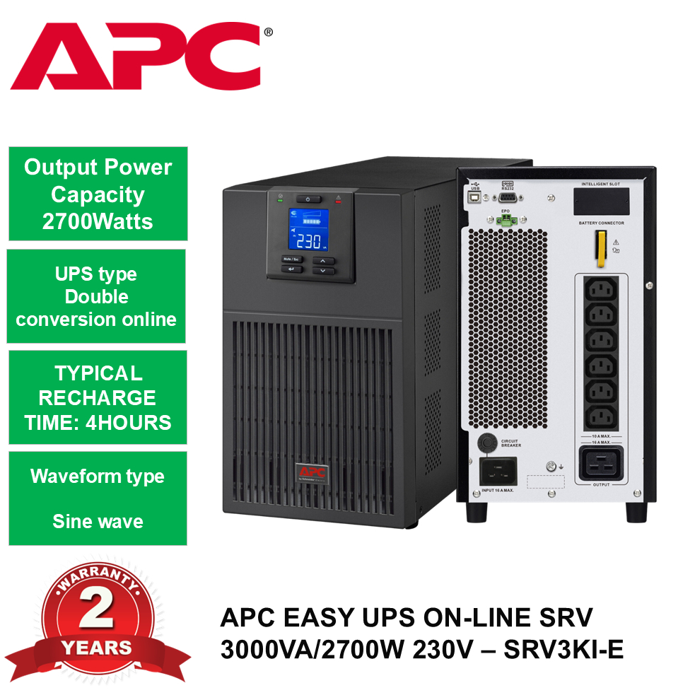 APC Easy UPS SRV 3000VA 230V SRV3KI-E | Shopee Malaysia