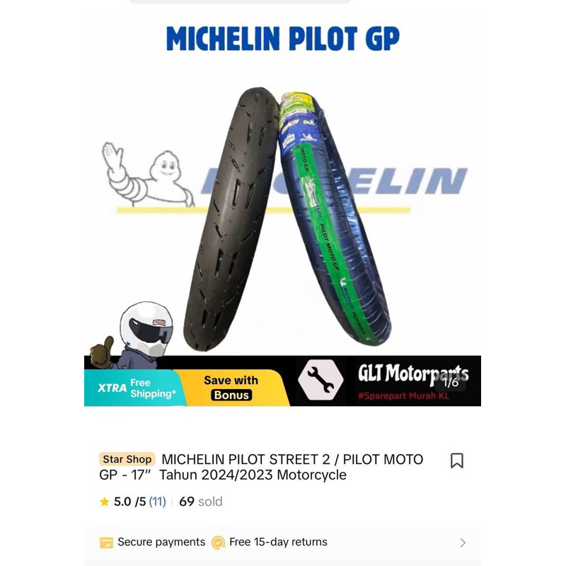 2024/2025 MICHELIN PILOT MOTO GP 17” Motorcycles tire | Shopee Malaysia