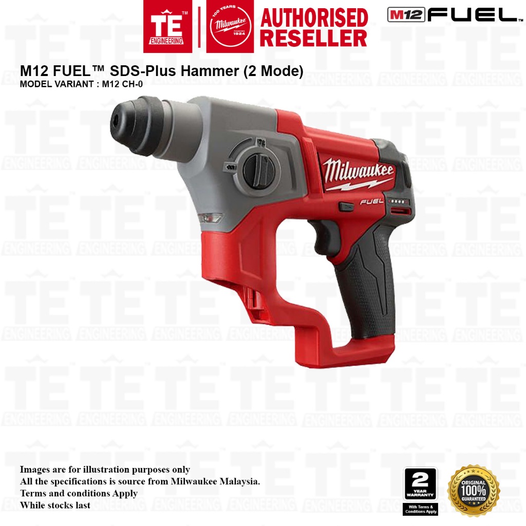 MILWAUKEE M12 Fuel™ SDS-Plus Hammer (2 Mode) ( M12 CH ) | Shopee Malaysia