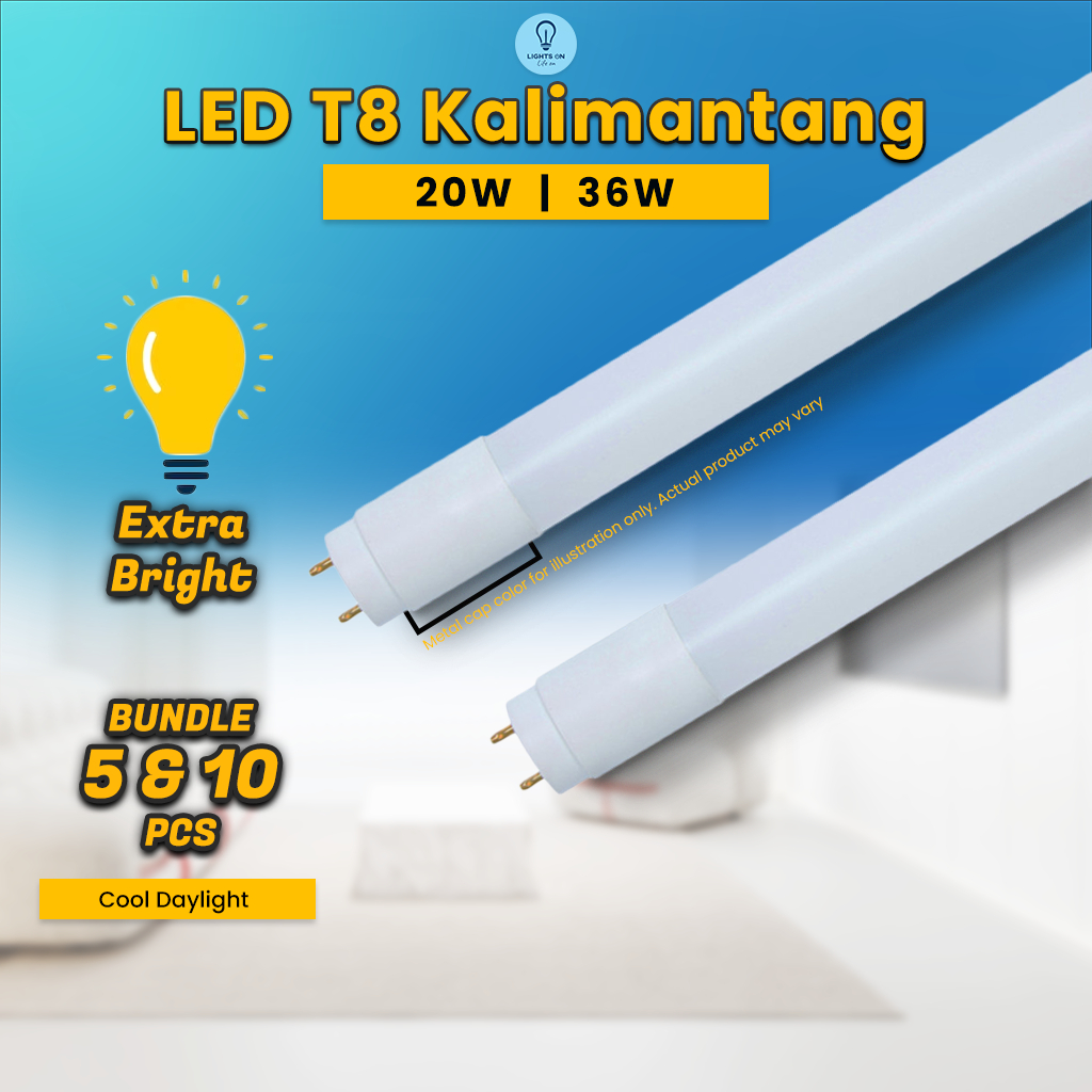[𝟓𝐏𝐂𝐒/𝟏𝟎𝐏𝐂𝐒] T8 LED Tube Extra Bright 36W 4FT Led Tube Light Lampu ...