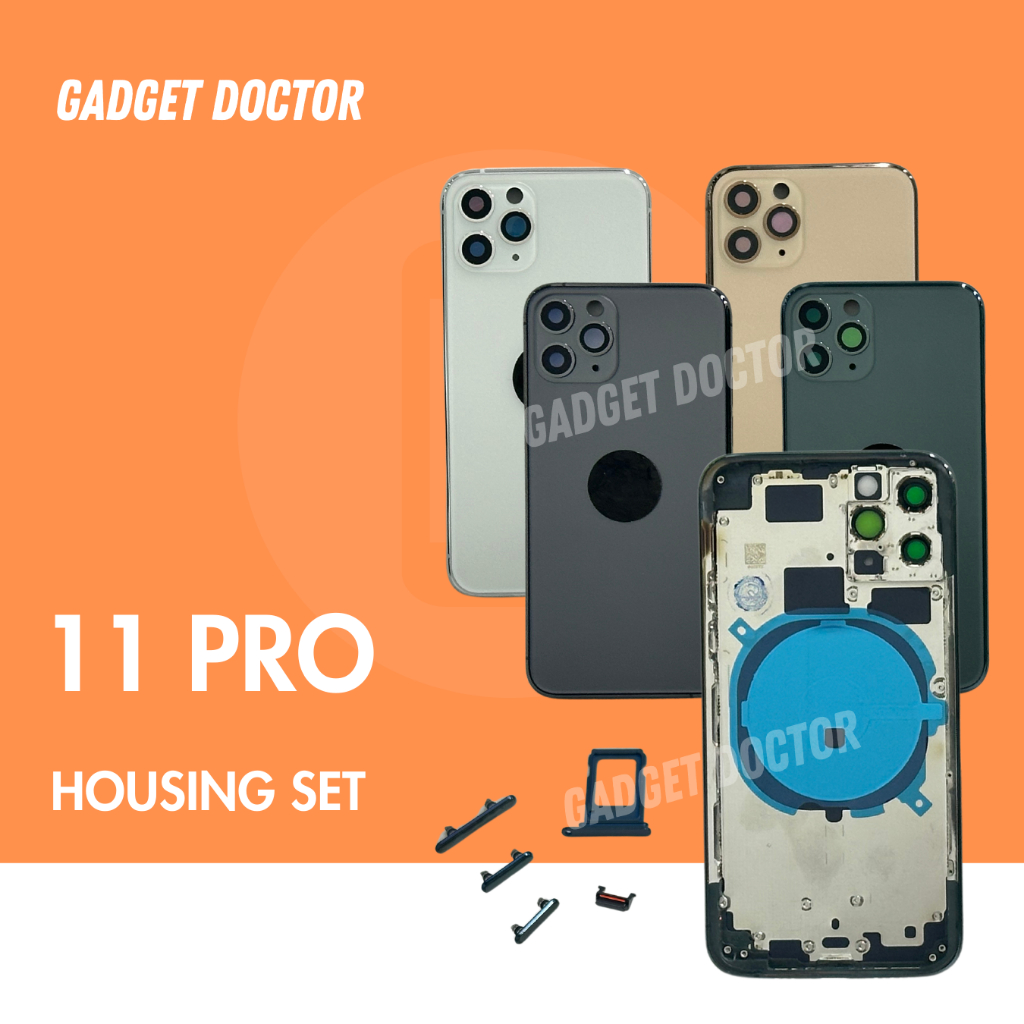 GADGET DOCTOR 11PRO - Full Set Housing / Frame Housing / Back Glass ...