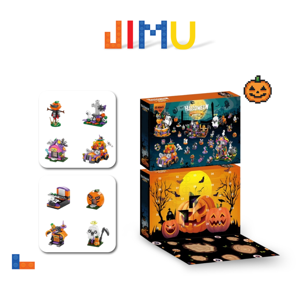 JIMU Halloween Block Series 9030 Halloween Magic Night Building Blocks ...