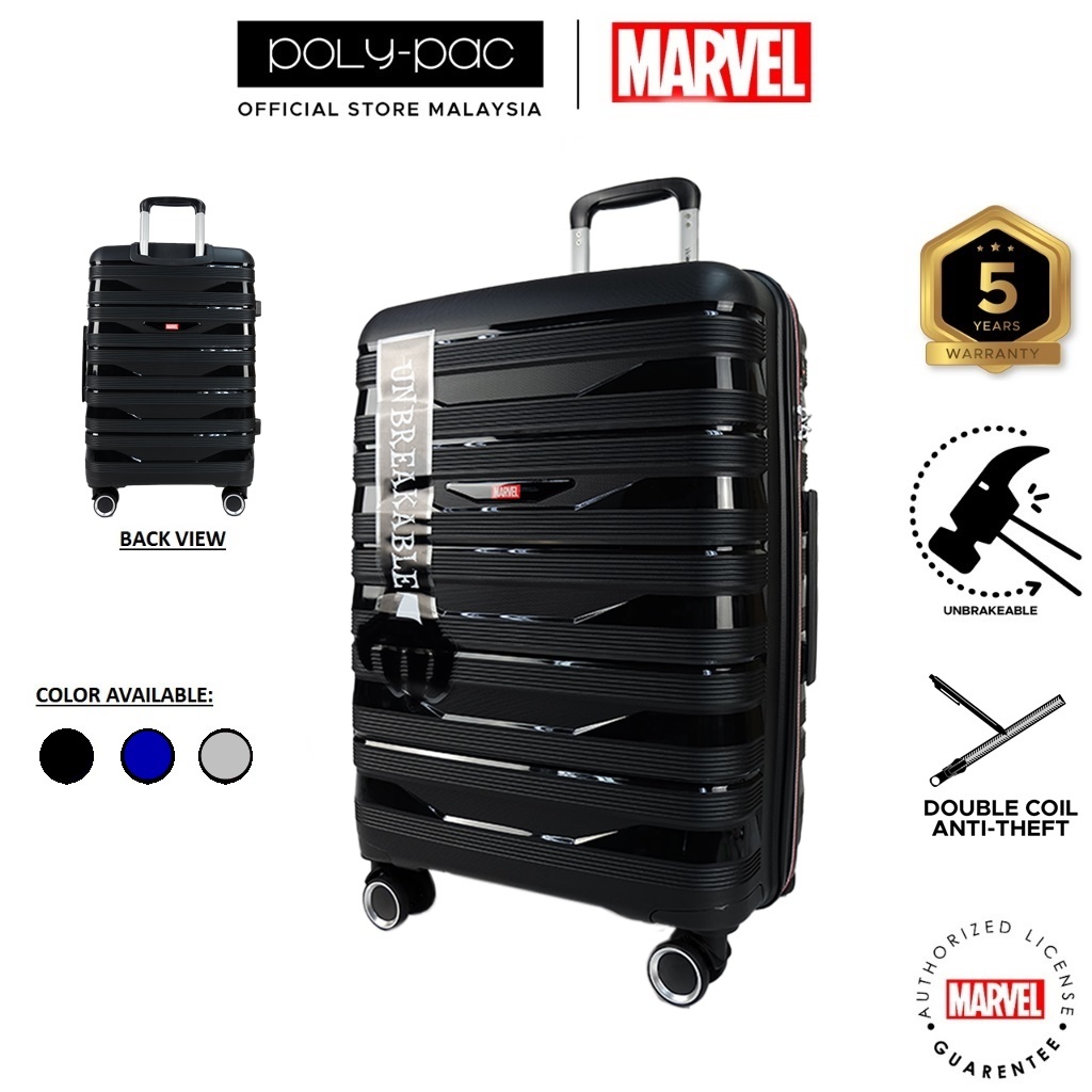 Marvel By Poly Pac 20" 24" 28" VENOM Unbreakable PP Travel Trolley Hard ...