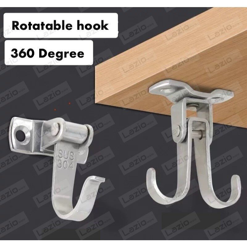 Stainless steel SUS 304 movable single double wall hook top ceiling U ...