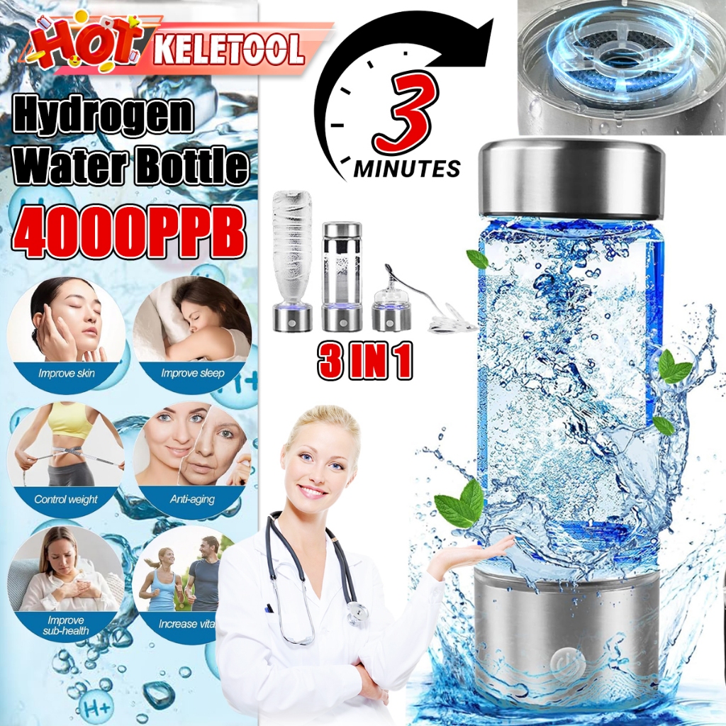 420ML Portable Hydrogen Bottle Water Oxygen-rich water Small Component ...