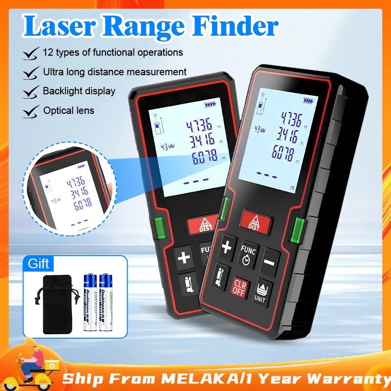 100M Laser Rangefinder Smart Digital Lazer Level laser measurement tool ...