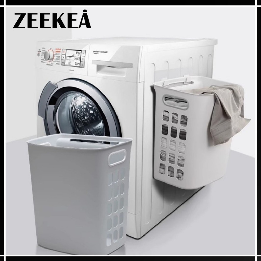 Zeekea Stackable Laundry Basket Storage Shelf Storage Basket with ...