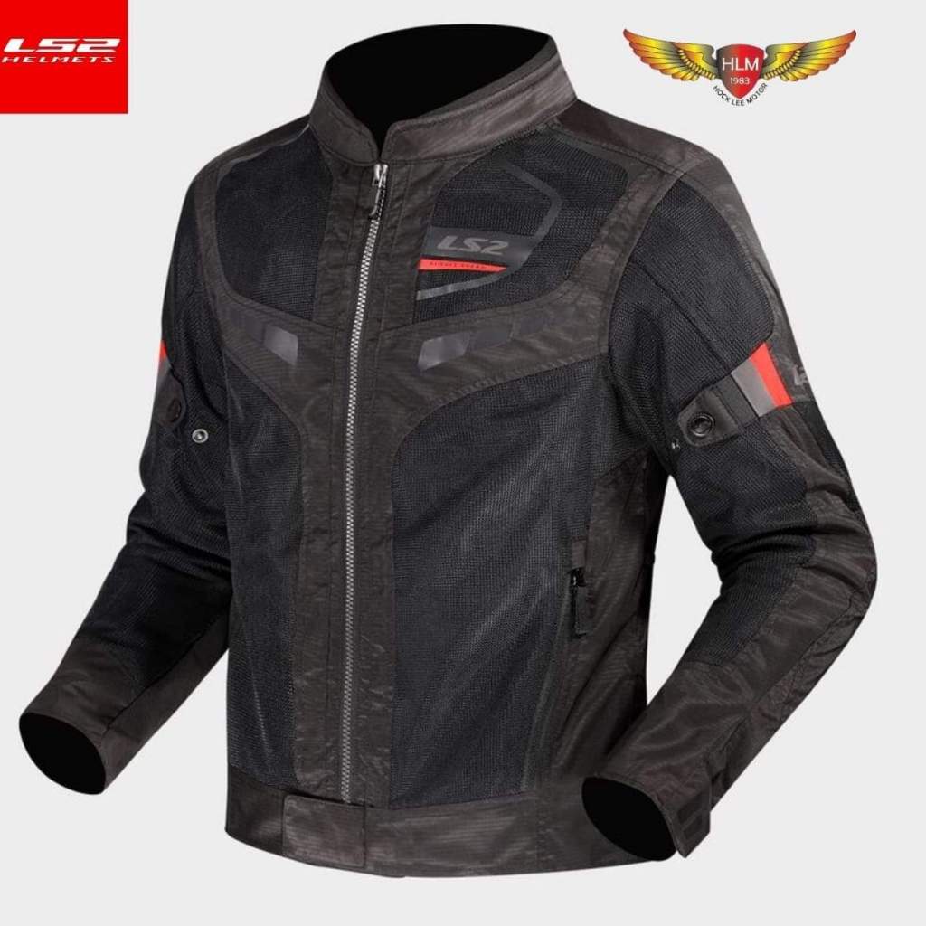 LS2 Garda Air Men Jacket Black Red Motorcycle riding jacket | Shopee ...