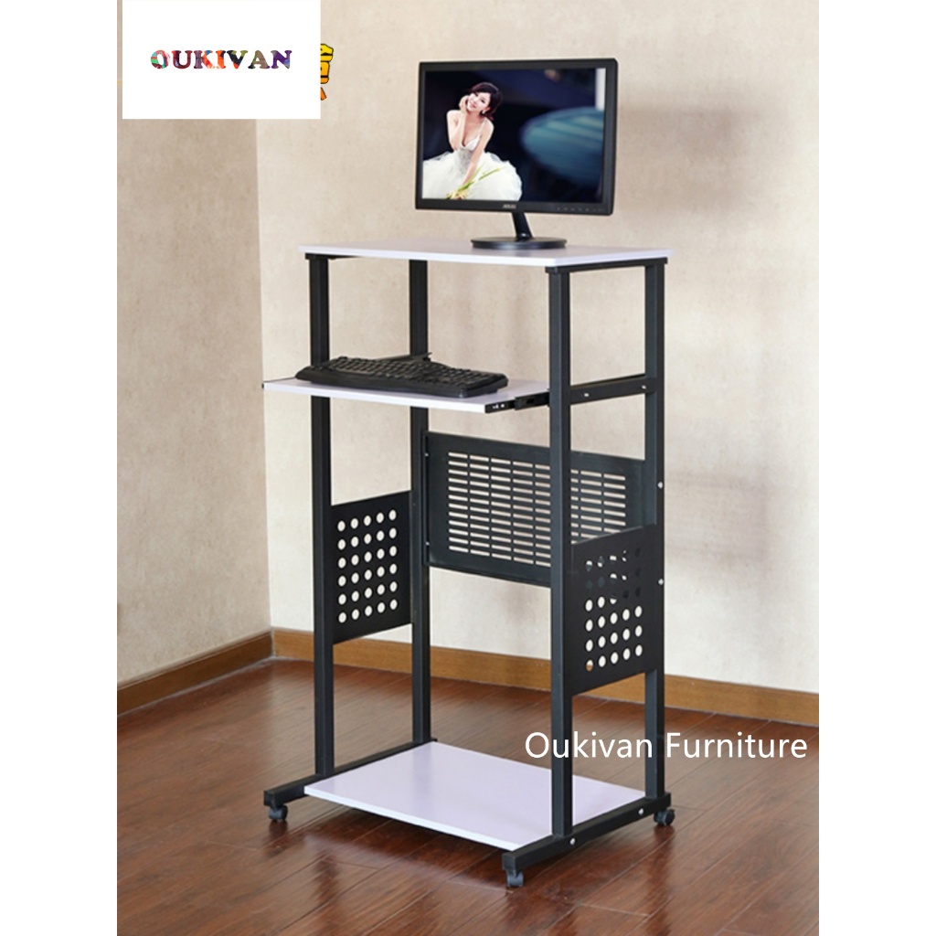 Portable Projector Table Extra Height Podium Stand Table with Wheels ...