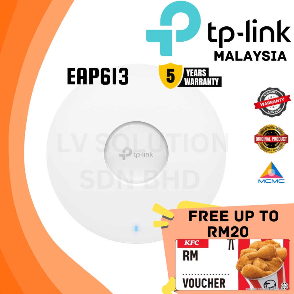 TP-LINK EAP613 AX1800 CEILING MOUNT WIFI 6 ACCESS POINT | Shopee Malaysia