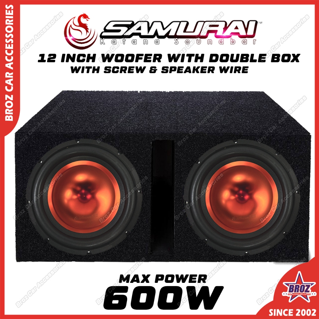 SAMURAIKATANA 12 INCH Woofer with Single Double Woofer Box 250W/ 400W ...