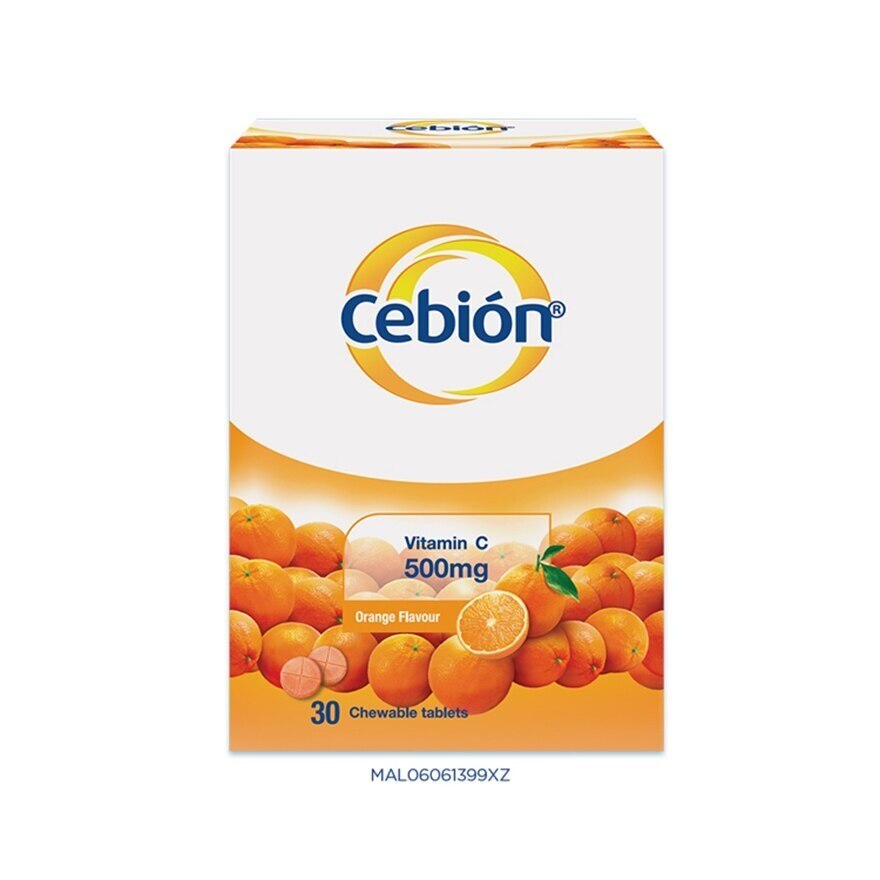 CEBION VITAMIN C CHEWABLE TABLET 500MG 30'S (EXP:09/2025) | Shopee Malaysia