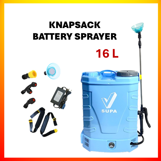 SUPA 16L Battery Pump Electric Knapsack Sprayer Pump Pam Racun Bateri Garden Penyembur Racun ...