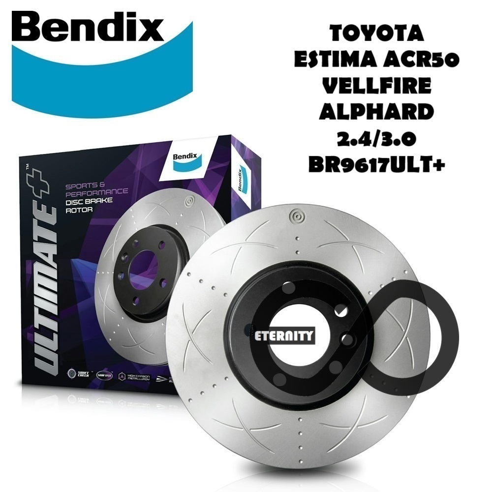 Original Bendix Ultimate+ BR9617ULT+ Front Disc Rotor - Toyota Estima ...