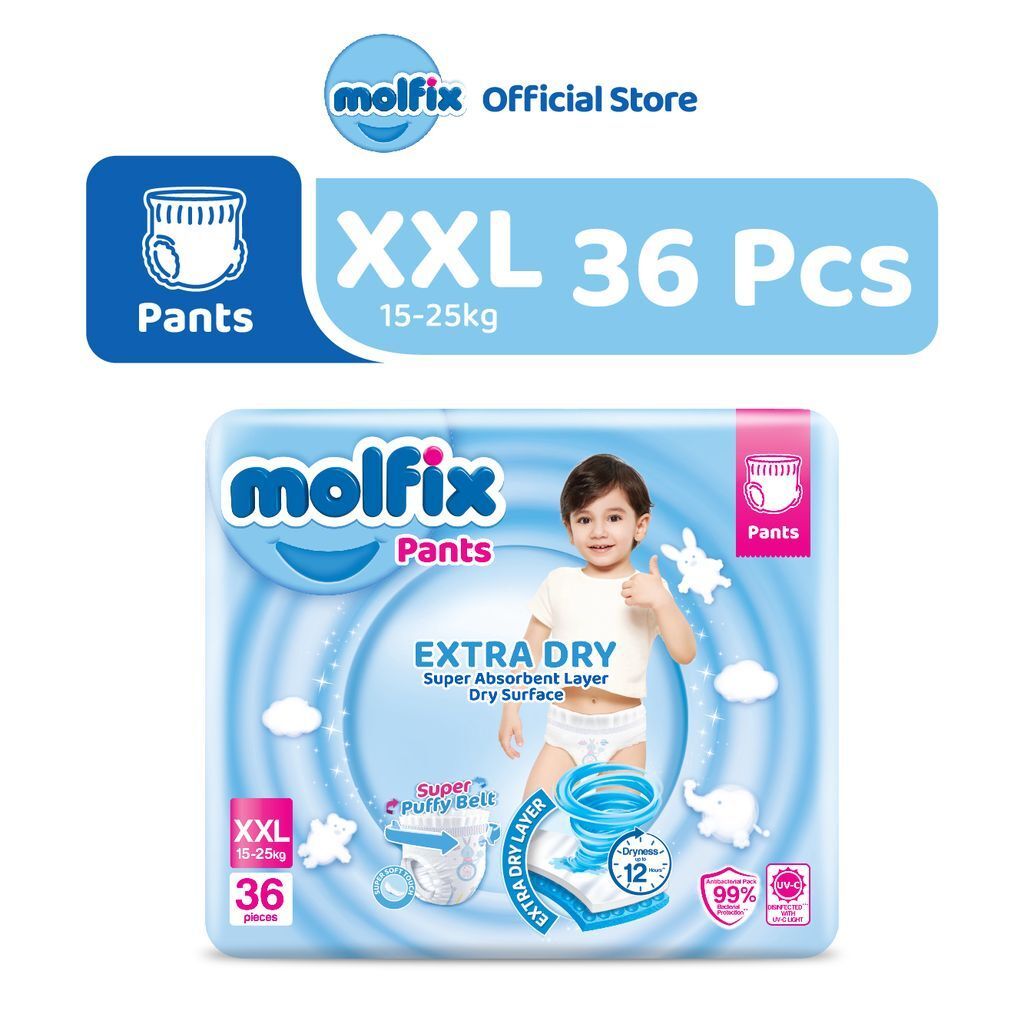 Molfix Extra Dry Pants Jumbo Pack - XXL36 (1 Pack) | Shopee Malaysia
