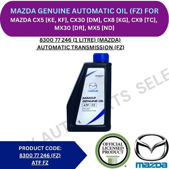 MAZDA GENUINE TRANSMISSION OIL (AUTO) (FZ) FOR MAZDA CX5 [KE, KF], CX30 ...