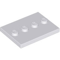 Lego Parts Tile, Modified 3 x 4 with 4 Studs in Center. Minifigure/CMF ...