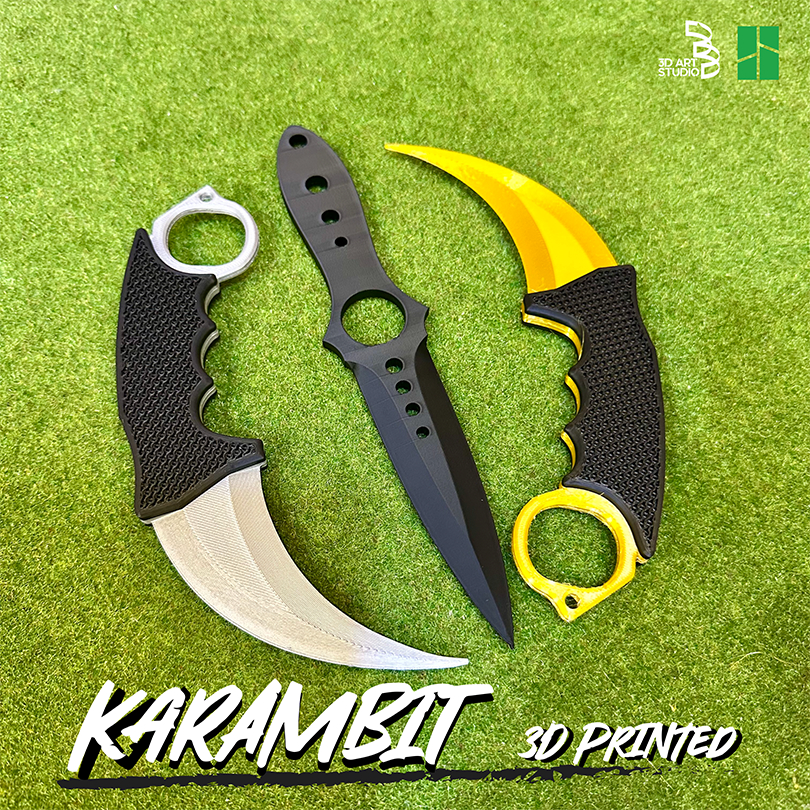 [3D Printed] Karambit Skeleton Knife Fortnite Valorant CS GO Training ...