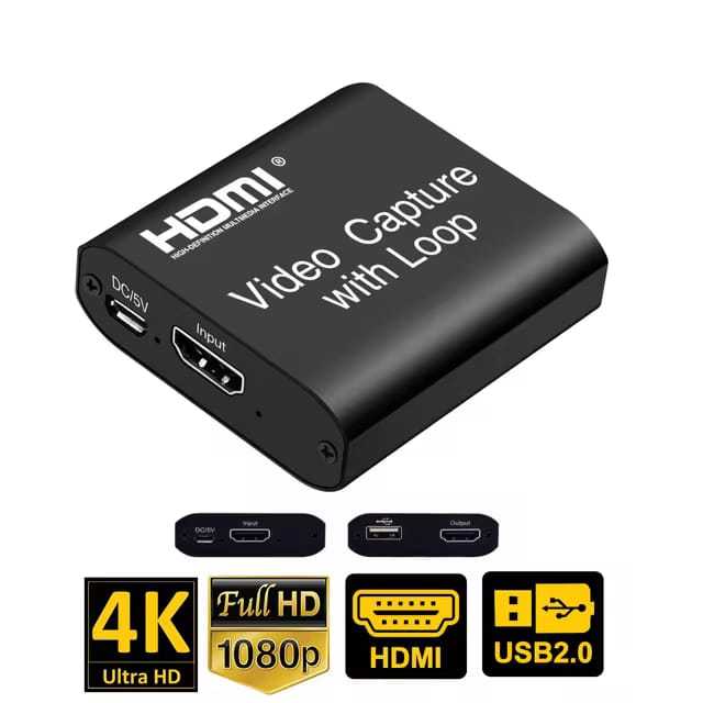 (lumpsumstore) Video Capture Card HDMl to USB 1080p USB2.0 with loop ...