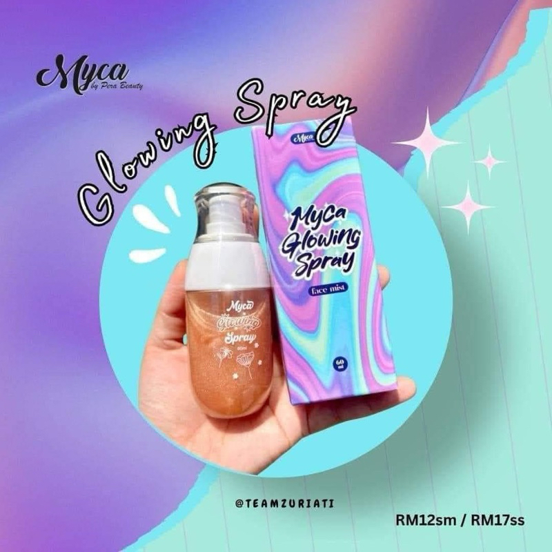 💜 Myca Glowing Spray 💜🩵 | Shopee Malaysia
