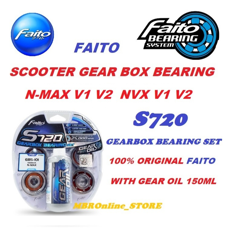 FAITO GEAR BOX BEARING RACING N-MAX V1 V2 NVX V1 V2 FAITO S720 WITH ...