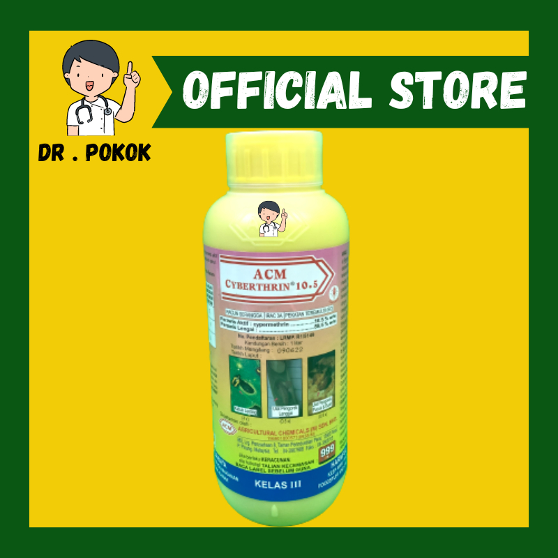 [ORIGINAL] 1L ACM Cyberthrin 10.5 Racun 505 /Racun Serangga/Racun Sayur/Racun Ulat/Racun ...