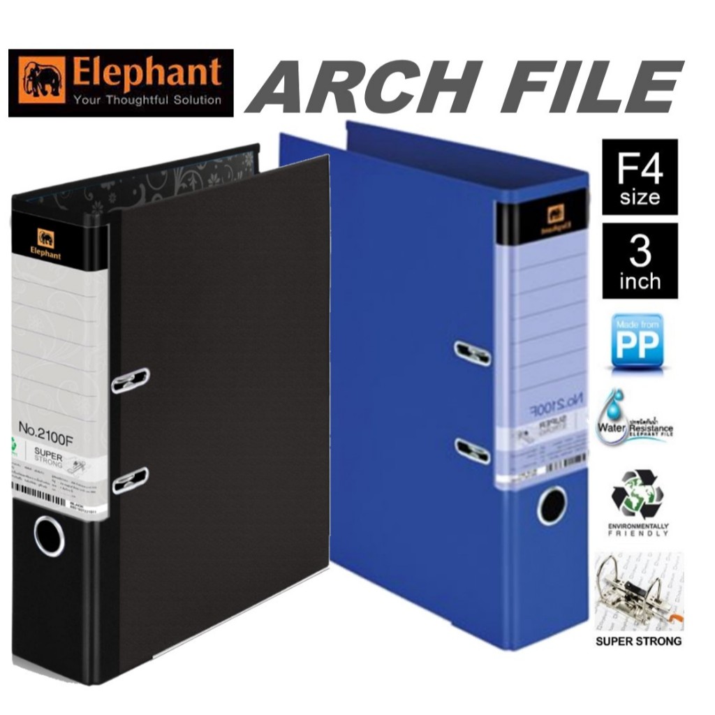 Elephant 2100F 3Inch F4 Color Lever Arch File Super Strong File BOC01 ...