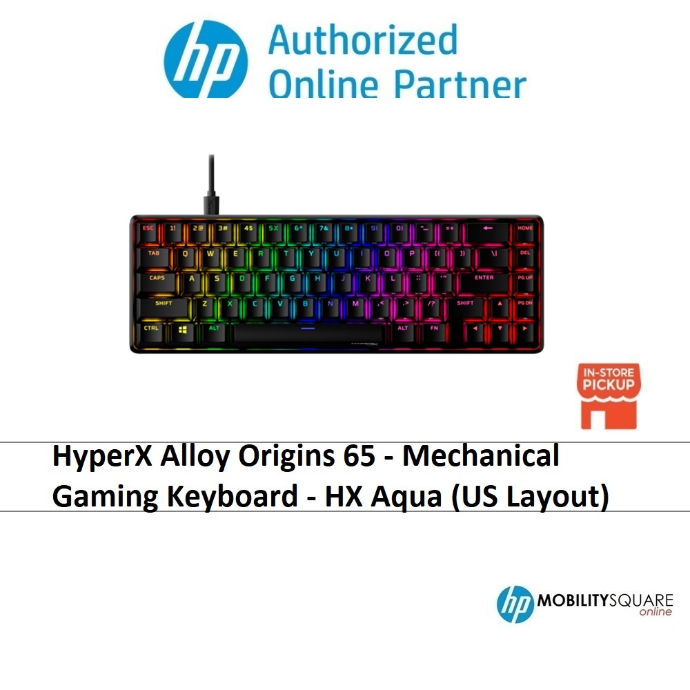 HyperX Alloy Origins 65 - Mechanical Gaming Keyboard - HX Aqua (US ...
