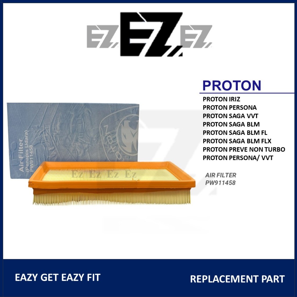 PW911458 - AIR FILTER FOR PROTON IRIZ PERSONA SAGA BLM FL FLX VVT ...