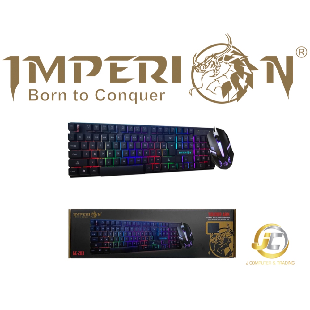Imperion GC-203 Soldier Arm Gaming Combo 3 in 1 (Keyboard Mouse ...