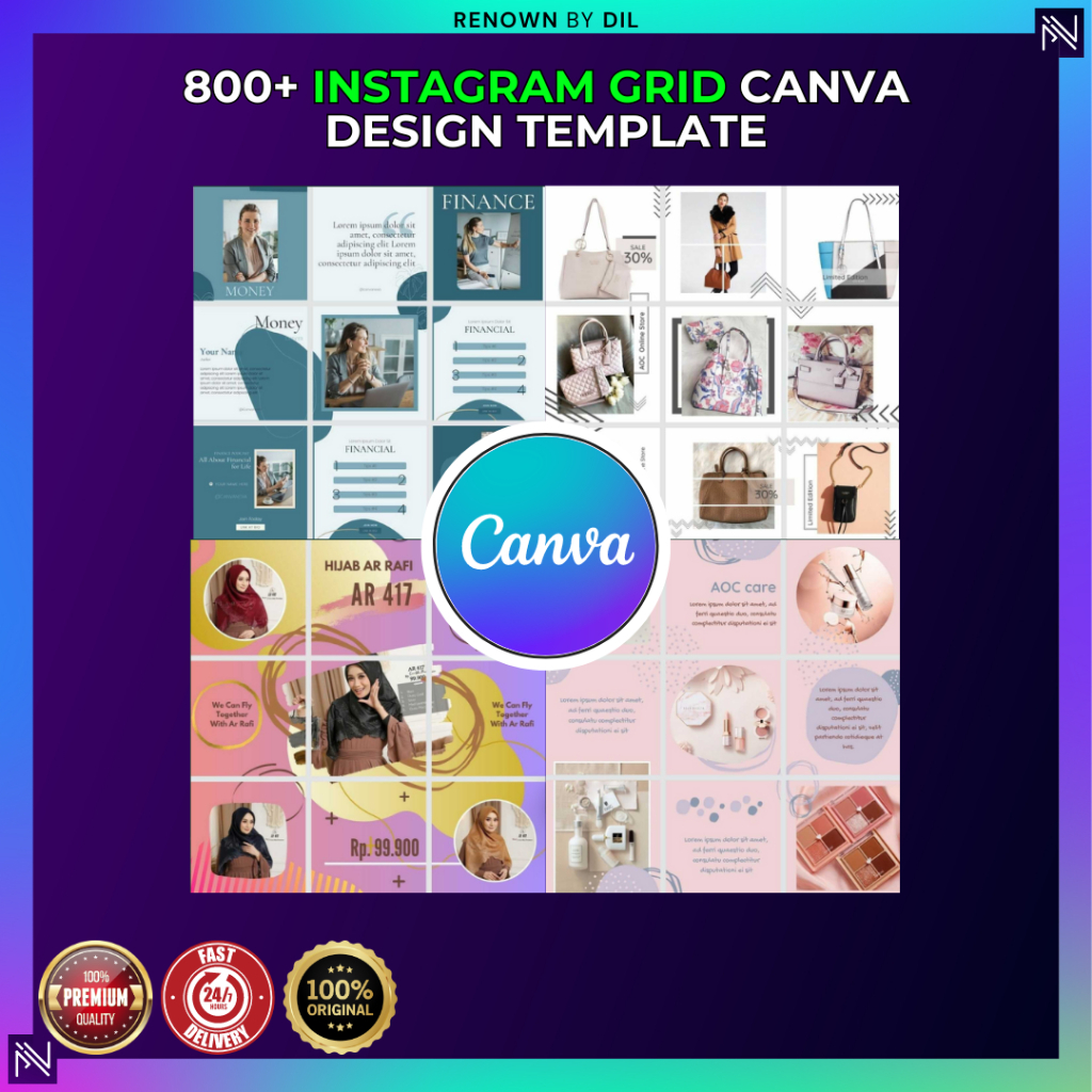 🔥 800+ Canva Instagram Grid Template 🔥 | Best template for Canva 2024 ...