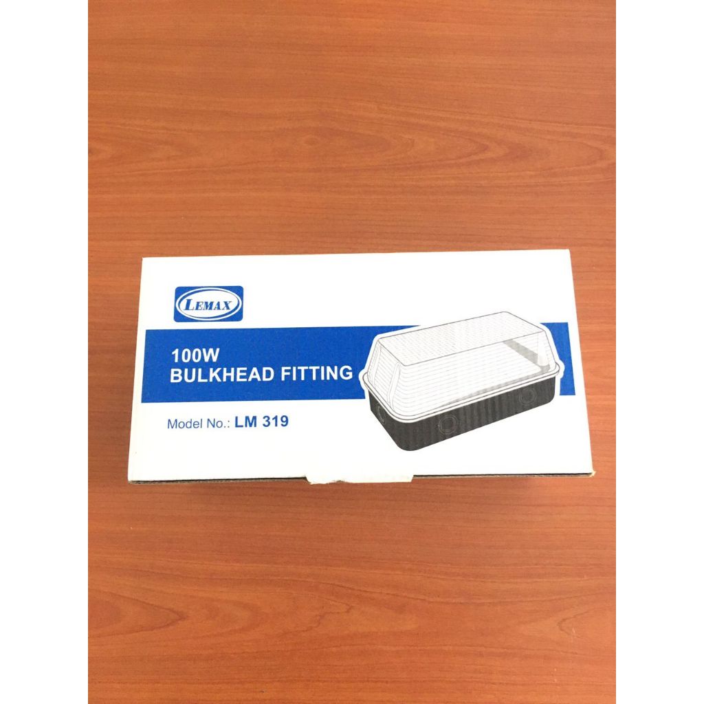 Lemax LM319-E27-100W Light Casing Bulkhead Fitting IP44 220-240V-50 ...