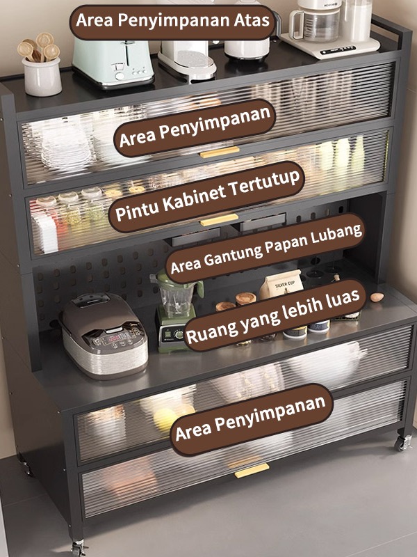Rak Kabinet Dapur Kitchen Cabinet Rack Microwave Oven Cabinet Kitchen ...