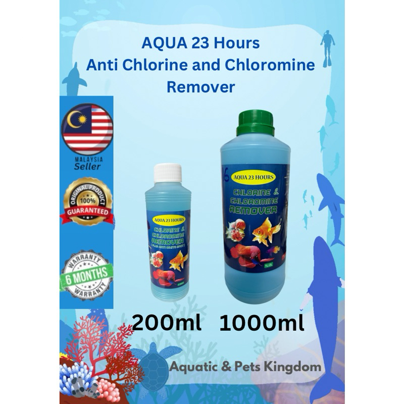🔥[Ready Stock]🔥AQUA 23 HOURS Anti Chlorine Remover Chlorine & Chloramine / Plus Anti White Spot ...