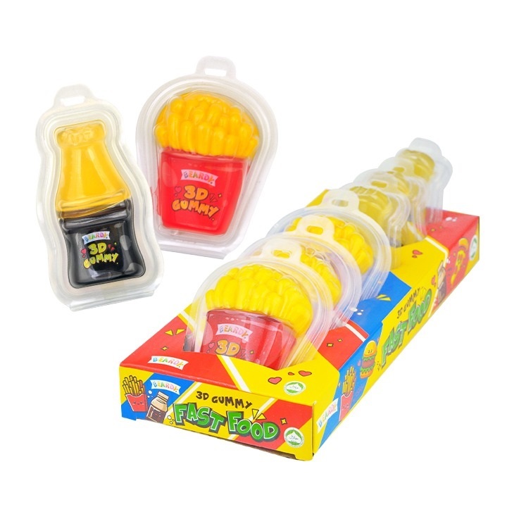 [1PCS] BEARDY 3D FAST FOOD GUMMY 50G (COLA / FRIES) YUPI BEBETO HARIBO ...