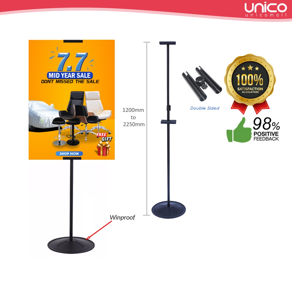 Windproof Adjustable Height Round Base Easel Poster Display Stand ...
