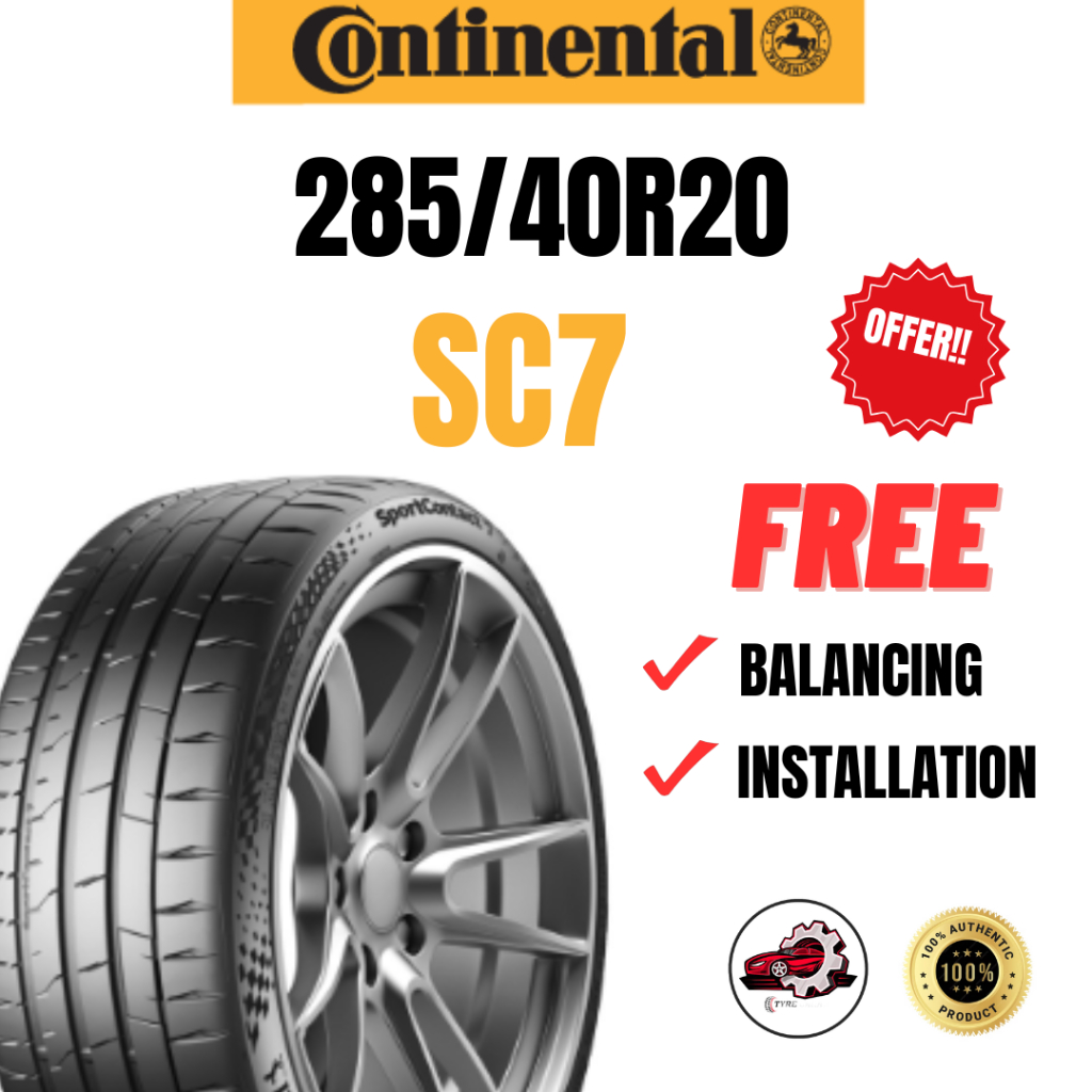 285/40R20 CONTINENTAL SC7 (YEAR 2023) (OFFER!!) | Shopee Malaysia
