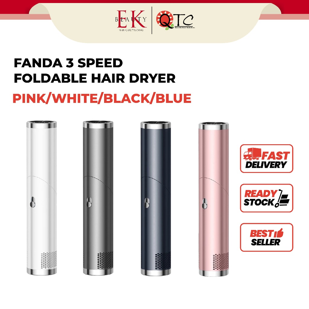 Fanda 3 Speed Foldable Hair Dryer - Blue-Ray | Shopee Malaysia