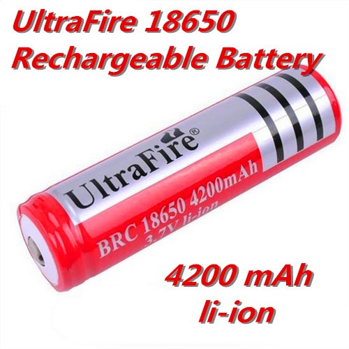 Ultrafire Rechargeable 3.7V 18650 4200 MAh Rechargeable Battery Li-ion ...