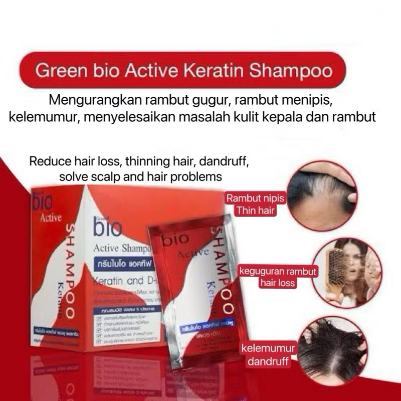 Bio Active Keratin Shampoo Box (24sachets) | Shopee Malaysia