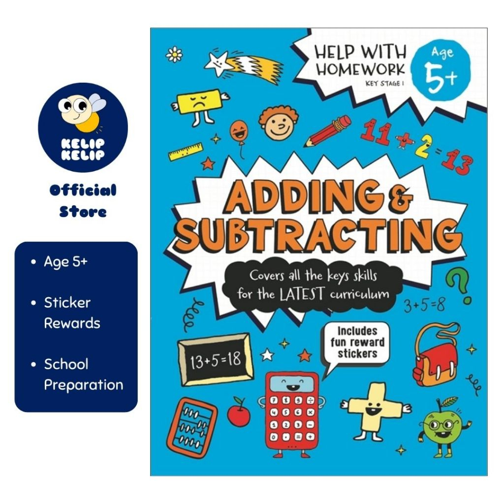 Addition & Subtraction Educational Workbook for Kids (Age 5+) To Learn ...