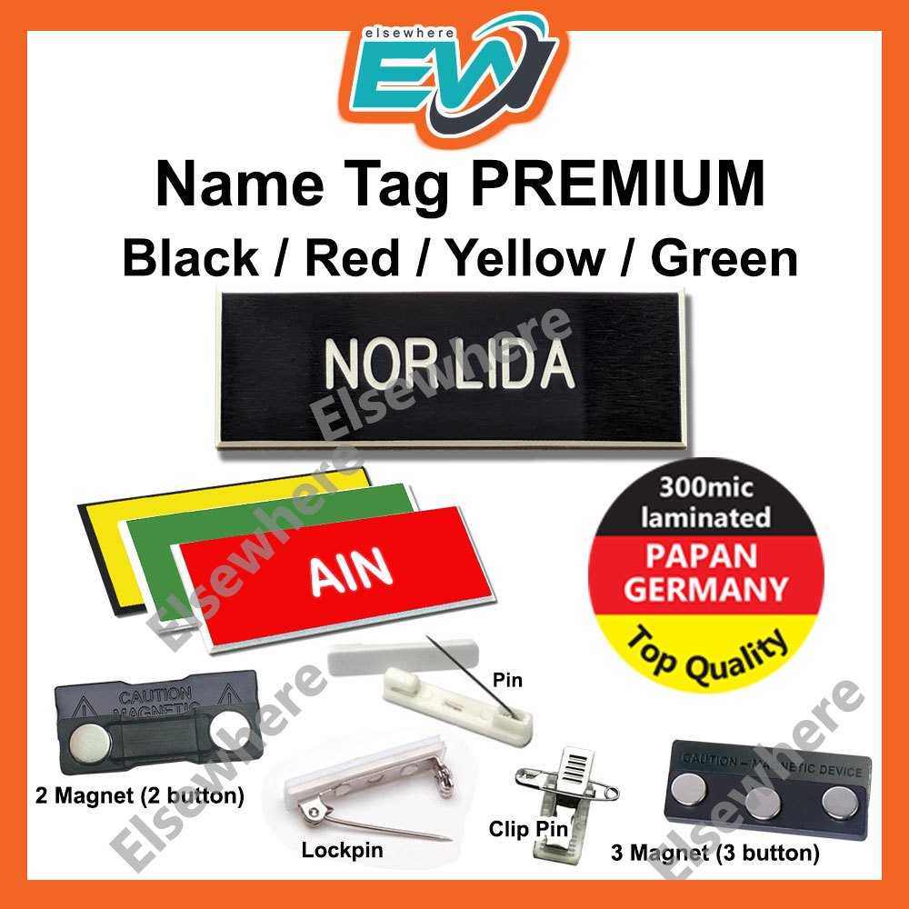 Name tag Premium quality best Plastic Sekolah, Uniform, Kerajaan ...