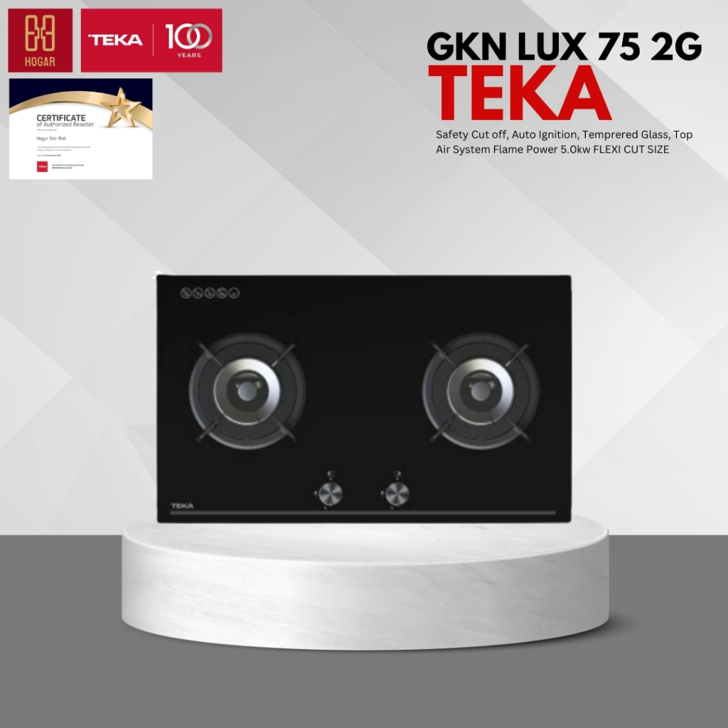 Teka Gas Hob GKN Lux 75 2g | Gas Stove | Dapur Gas | Flexi Cut Hob ...