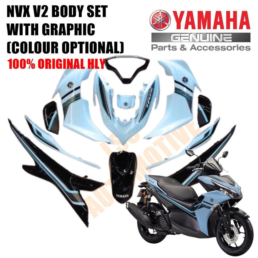 YAMAHA NVX V2 BODY SET COVER SET WITH GRAPHIC / 100% ORIGINAL HONG ...