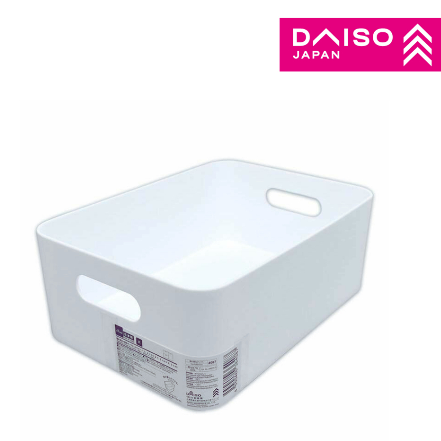 DAISO Stackable Storage Box (White, Large ) | Shopee Malaysia
