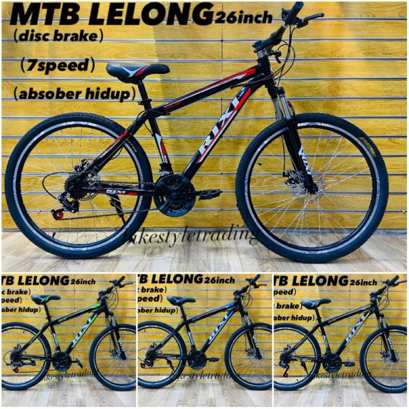MTB MURAH/ 26” Inch Racing MTB Road Bike 21 Speed Double Disc Brake ...