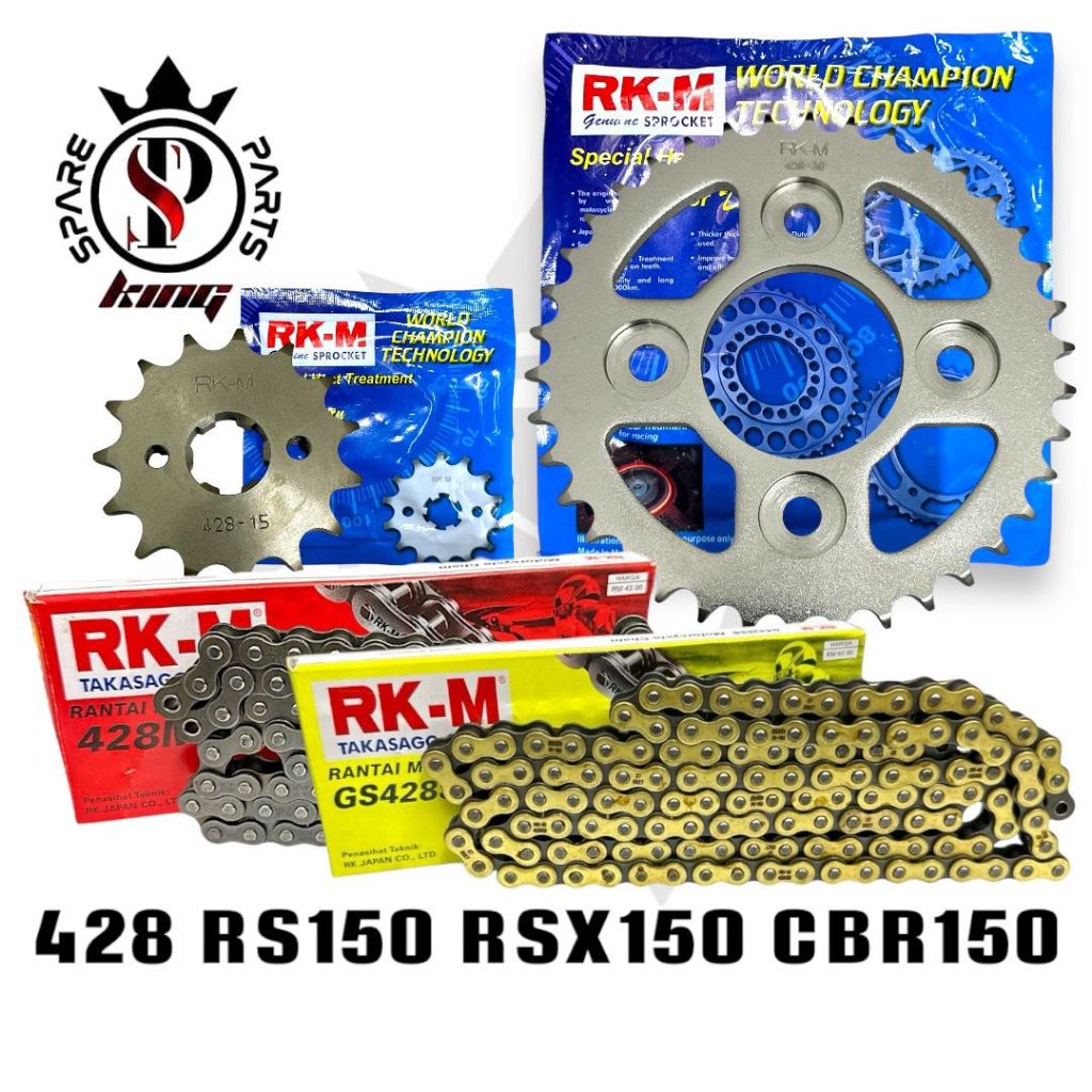 RKM SPROCKET SET WITH CHAIN HONDA RS150 RSX150 CBR150 RSX SPROCKET ...