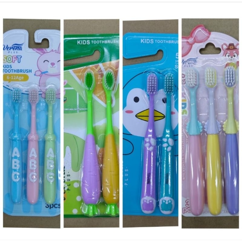 VERONA PLUS Kids Toothbrush soft / Berus Gigi kanak-kanak | Shopee Malaysia