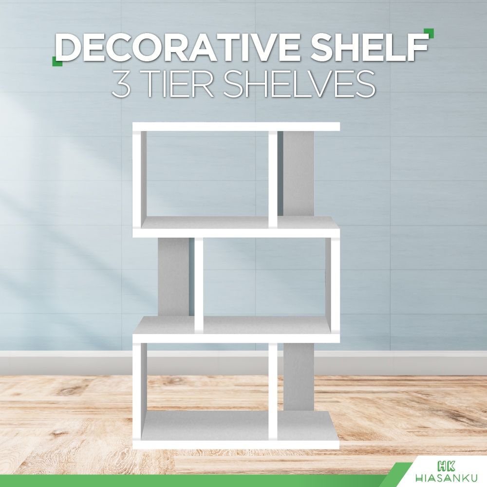 HK Rak Hiasan/3 Tier Decorative Shelf/Multipurpose Shelf/Divider Shelf ...